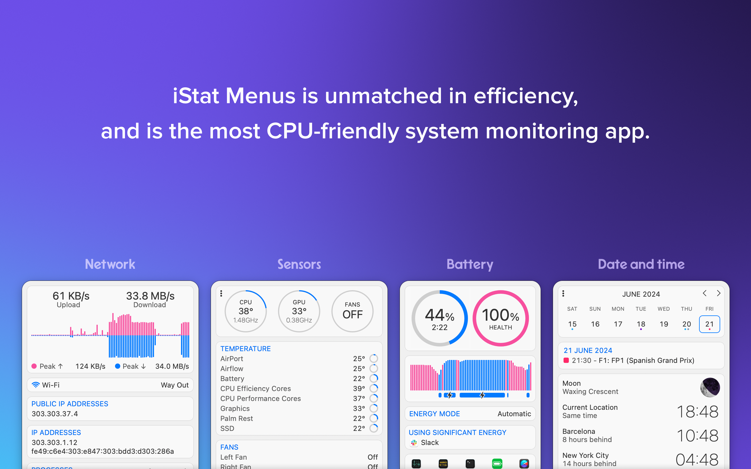 iStat Menus on Setapp | Track CPU, GPU, sensors, etc.