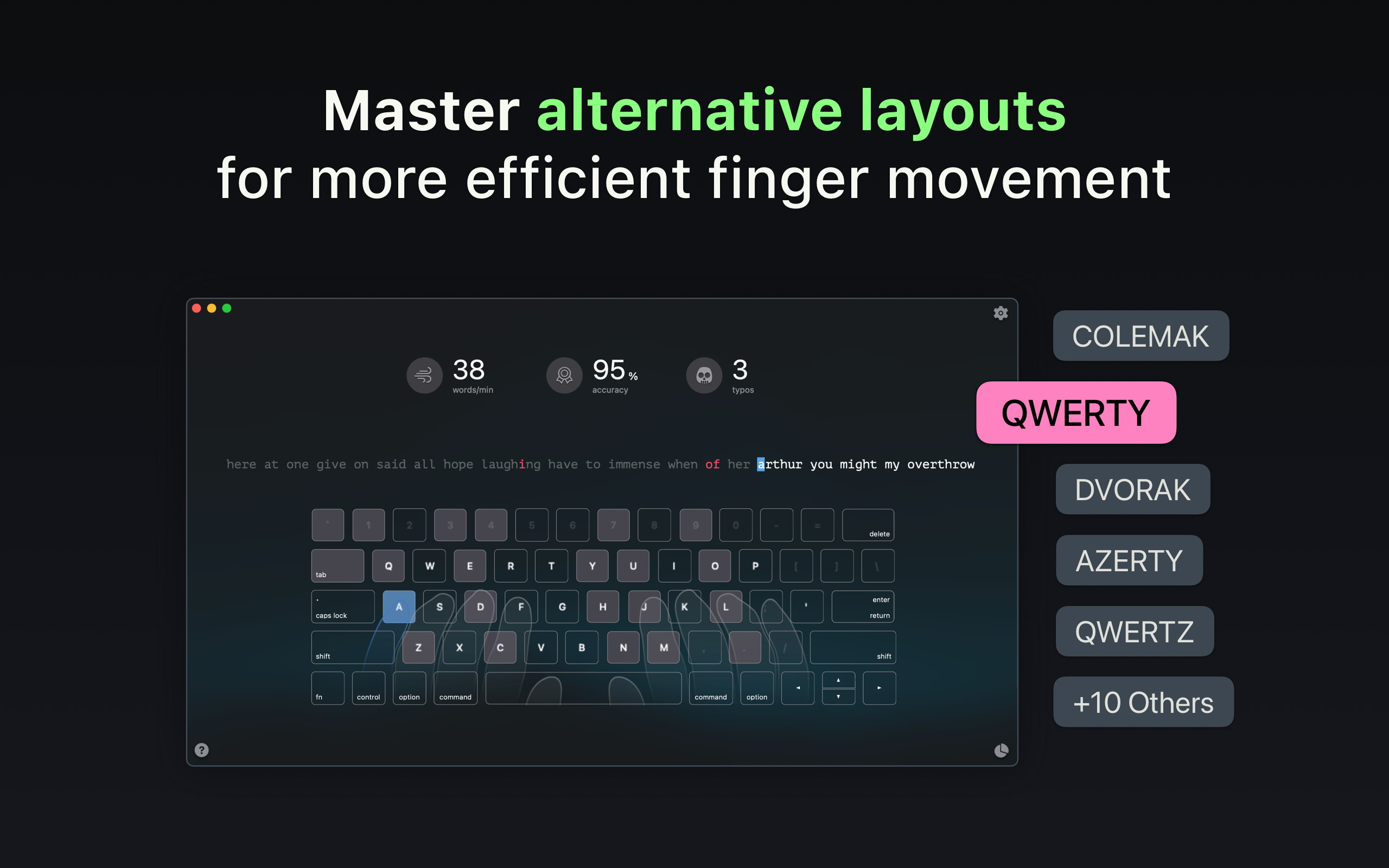 KeyKey Typing Tutor en Setapp | La mejor app para teclear más rápido en ...