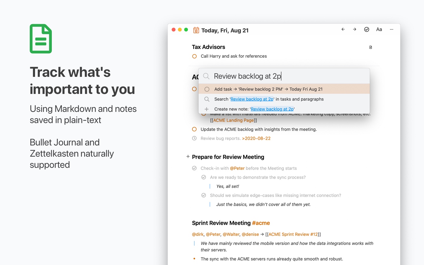 NotePlan on Setapp | Digital note-taking done right