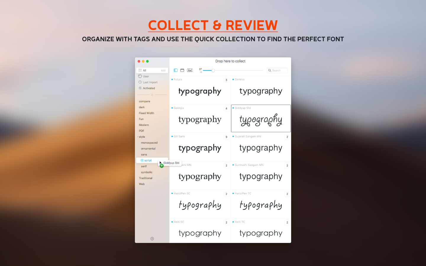 Typeface on Setapp | Powerful Font Organizer