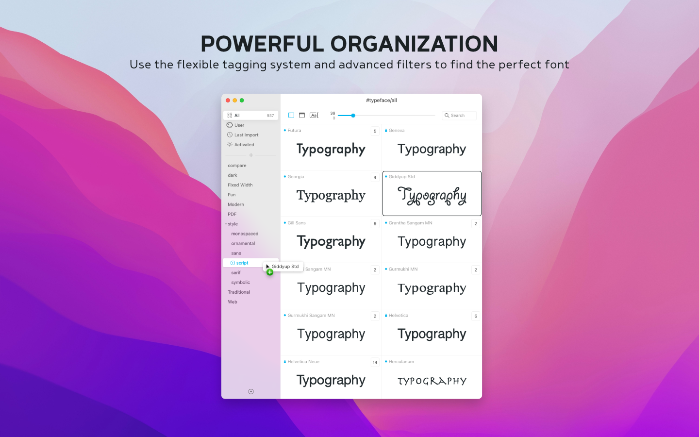 Typeface on Setapp | Powerful Font Organizer