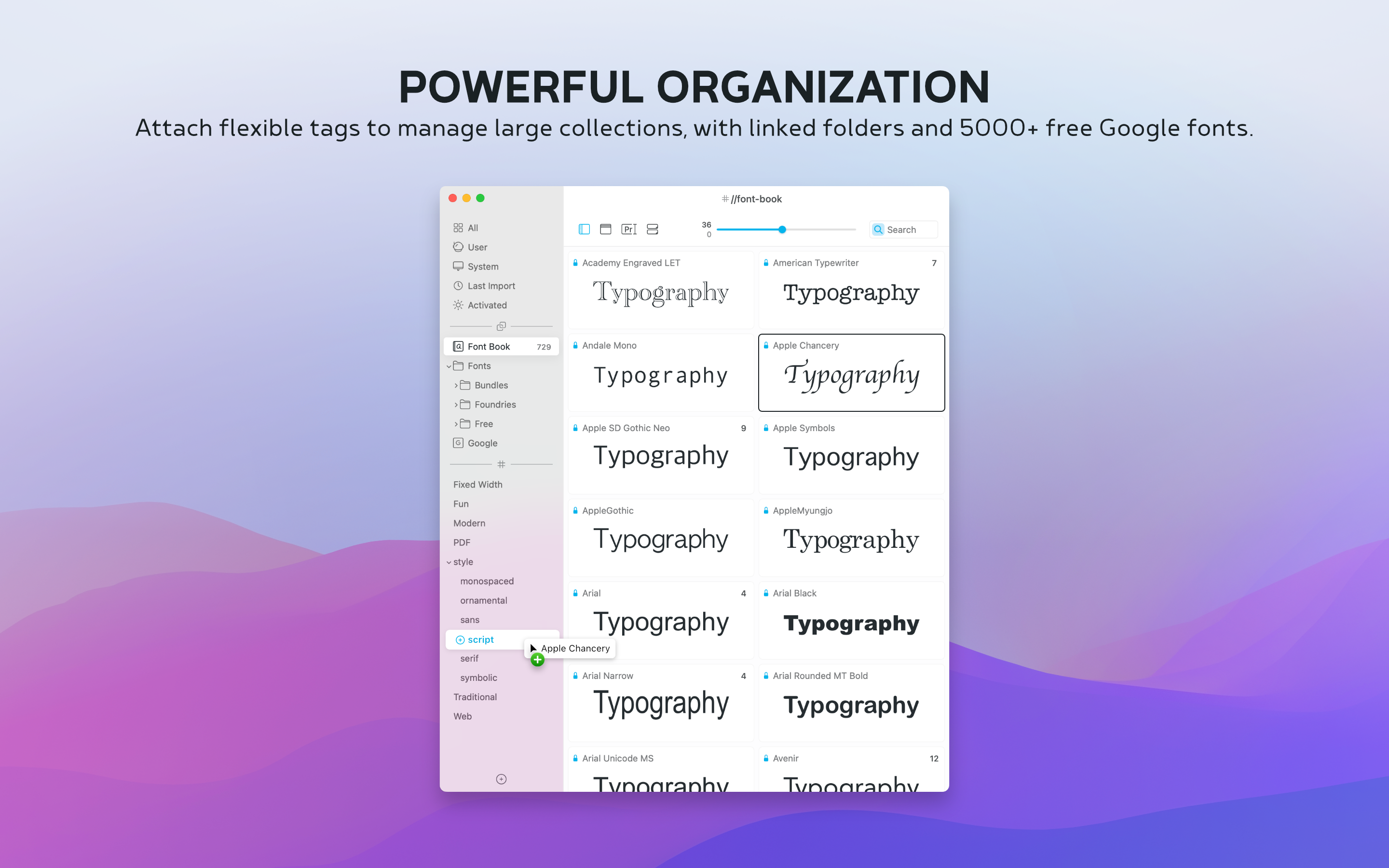 Typeface on Setapp | Powerful Font Organizer