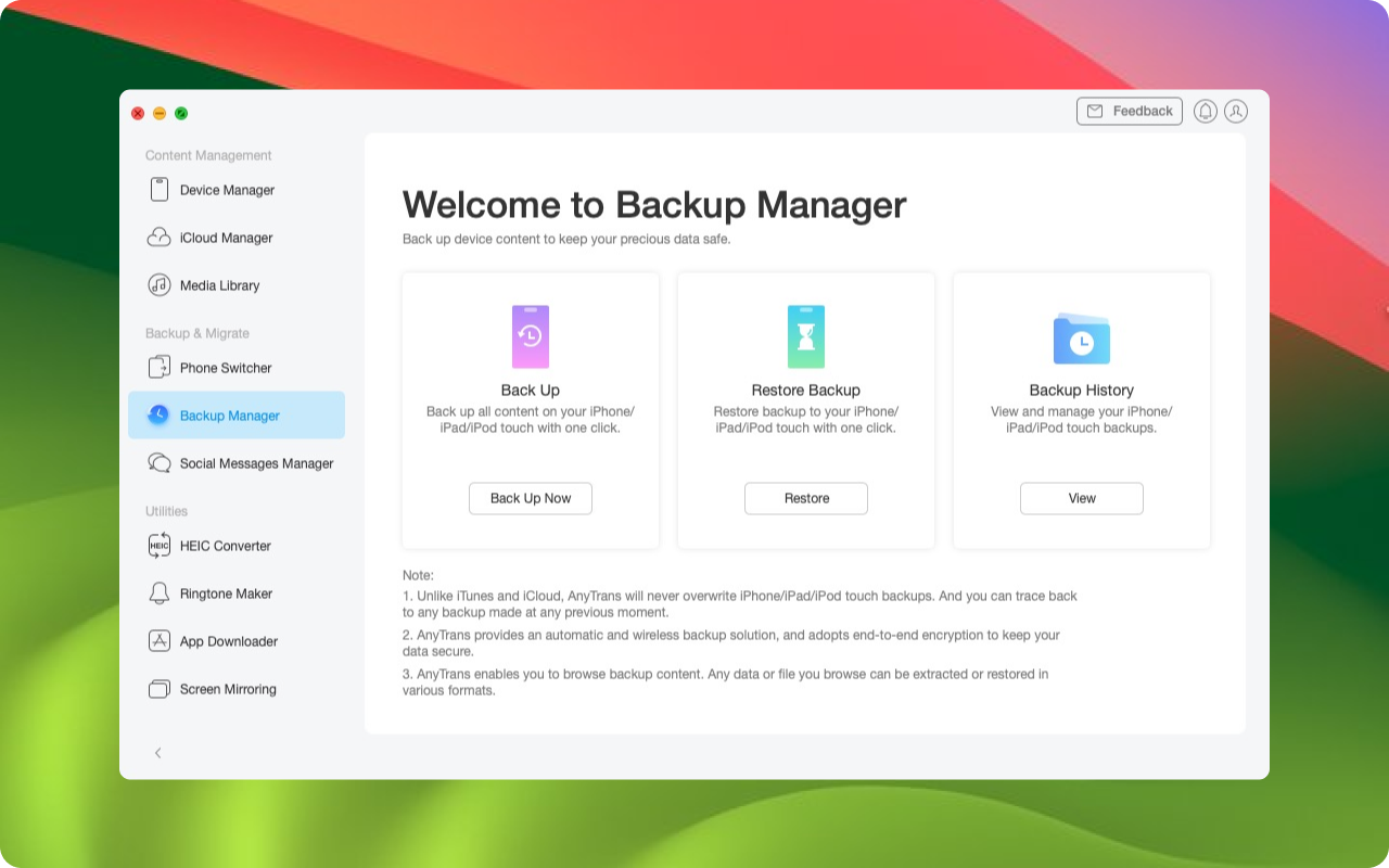 AnyTrans on Setapp | An all-embracing file transferring tool