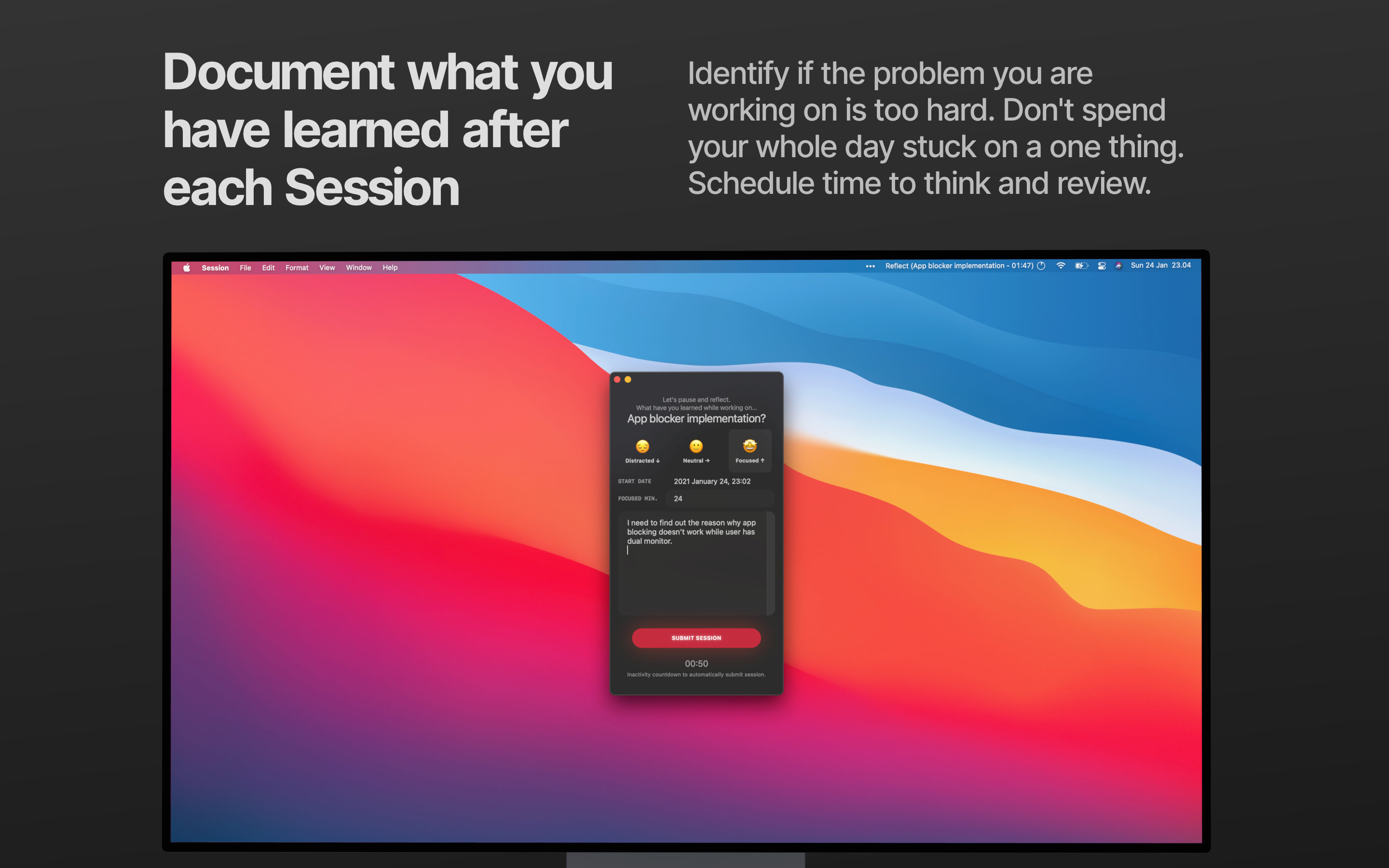 Session on Setapp | Pomodoro timer with analytics