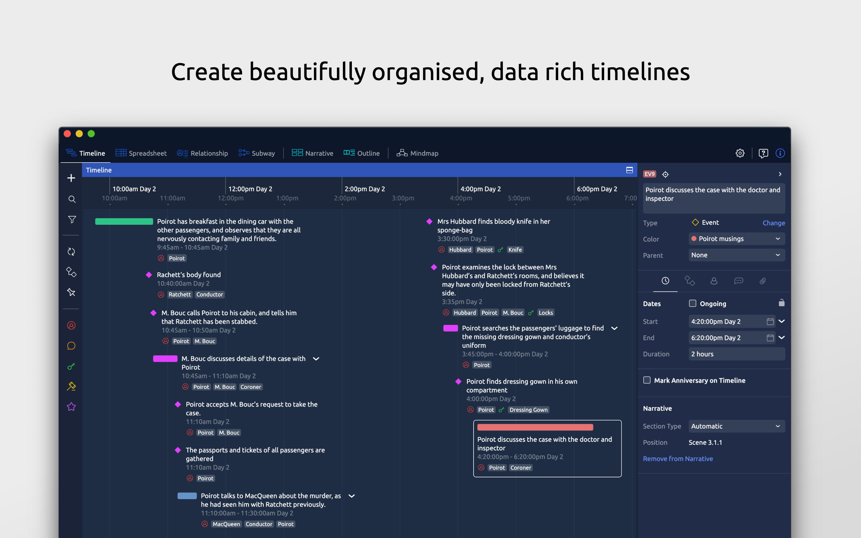 Aeon Timeline on Setapp | Create timelines for your projects