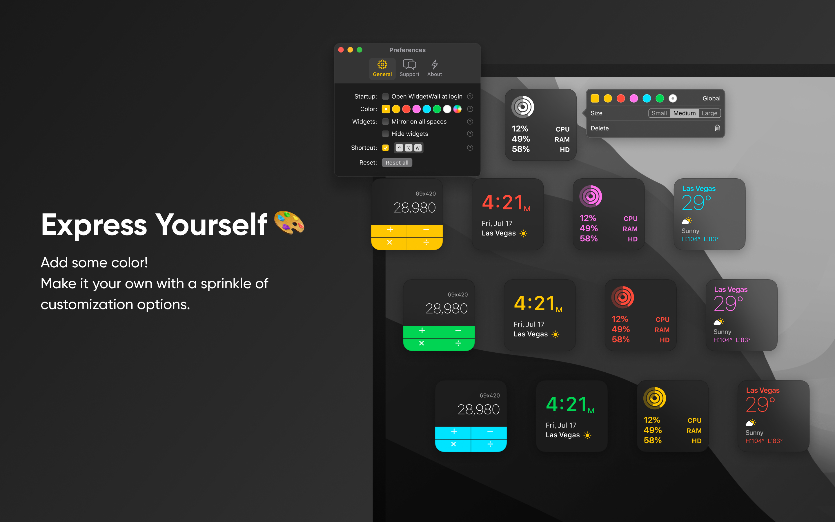 WidgetWall on Setapp | Add widgets to Mac desktop