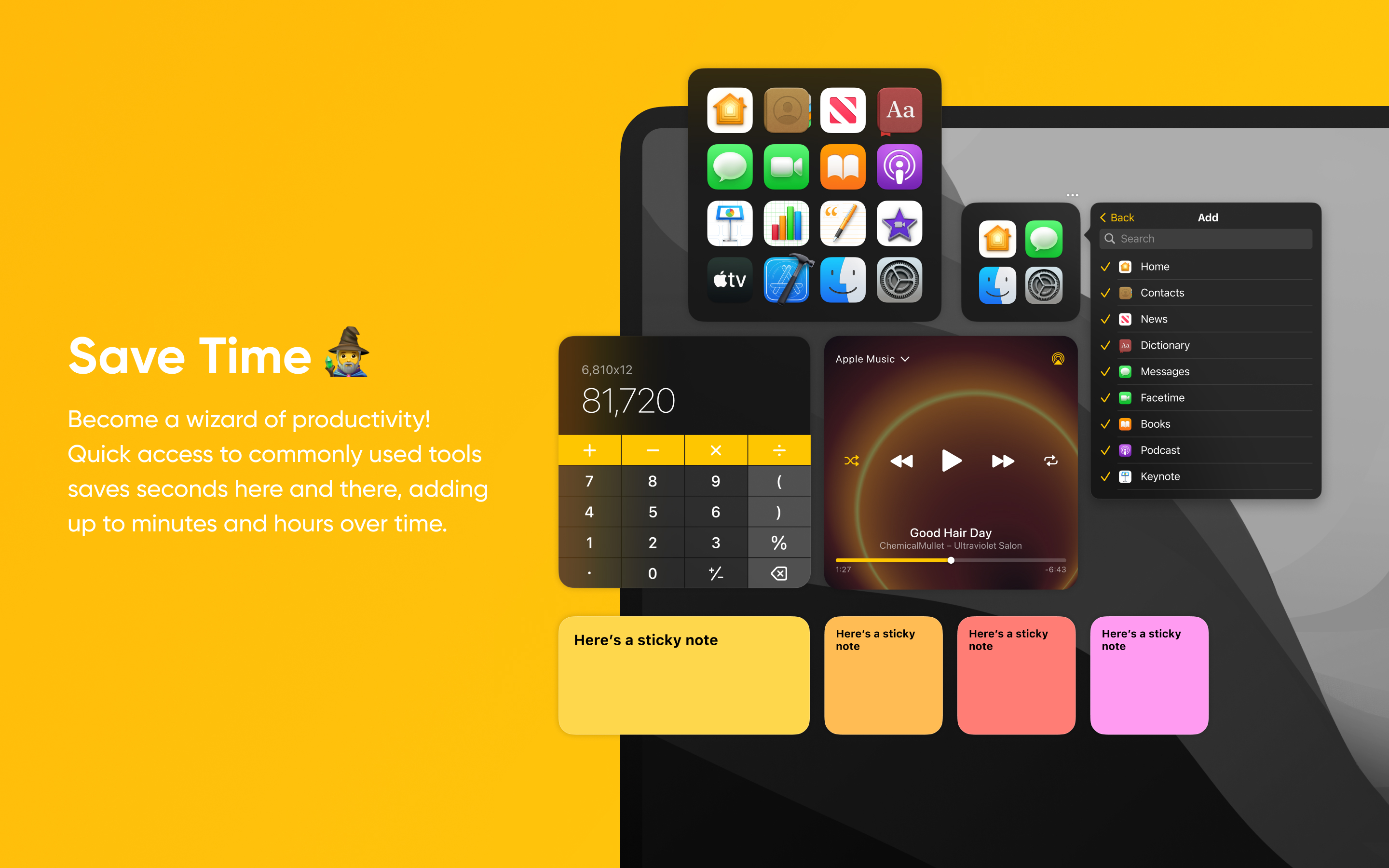 WidgetWall on Setapp | Add widgets to Mac desktop