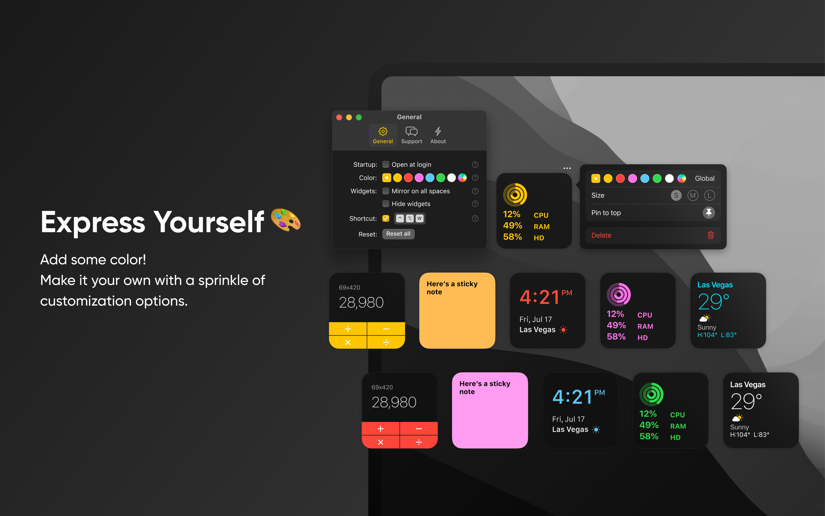 WidgetWall on Setapp | Add widgets to Mac desktop