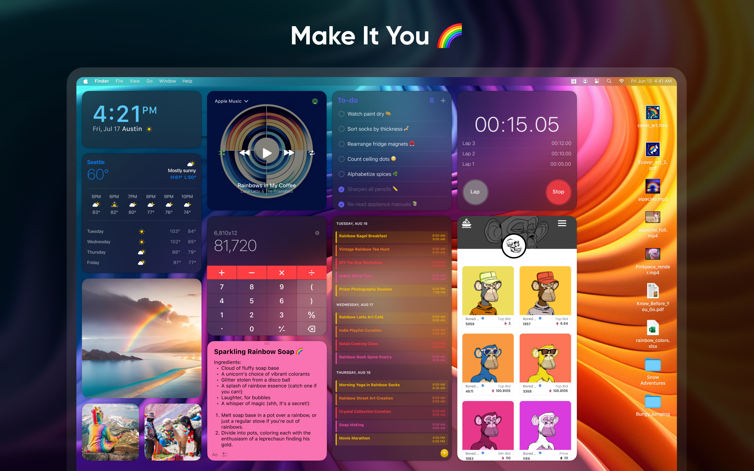 WidgetWall on Setapp | Add widgets to Mac desktop