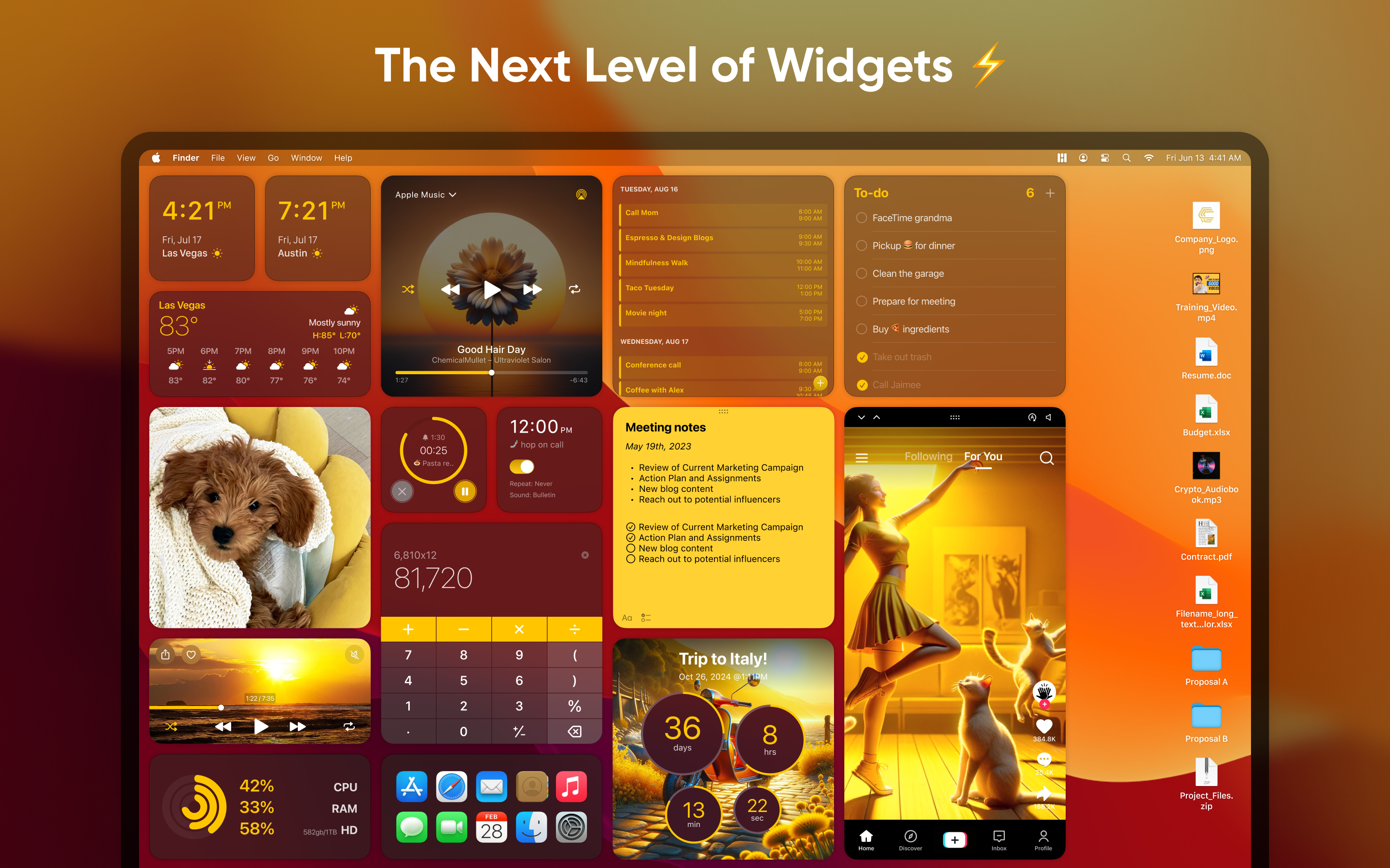 WidgetWall on Setapp | Add widgets to Mac desktop