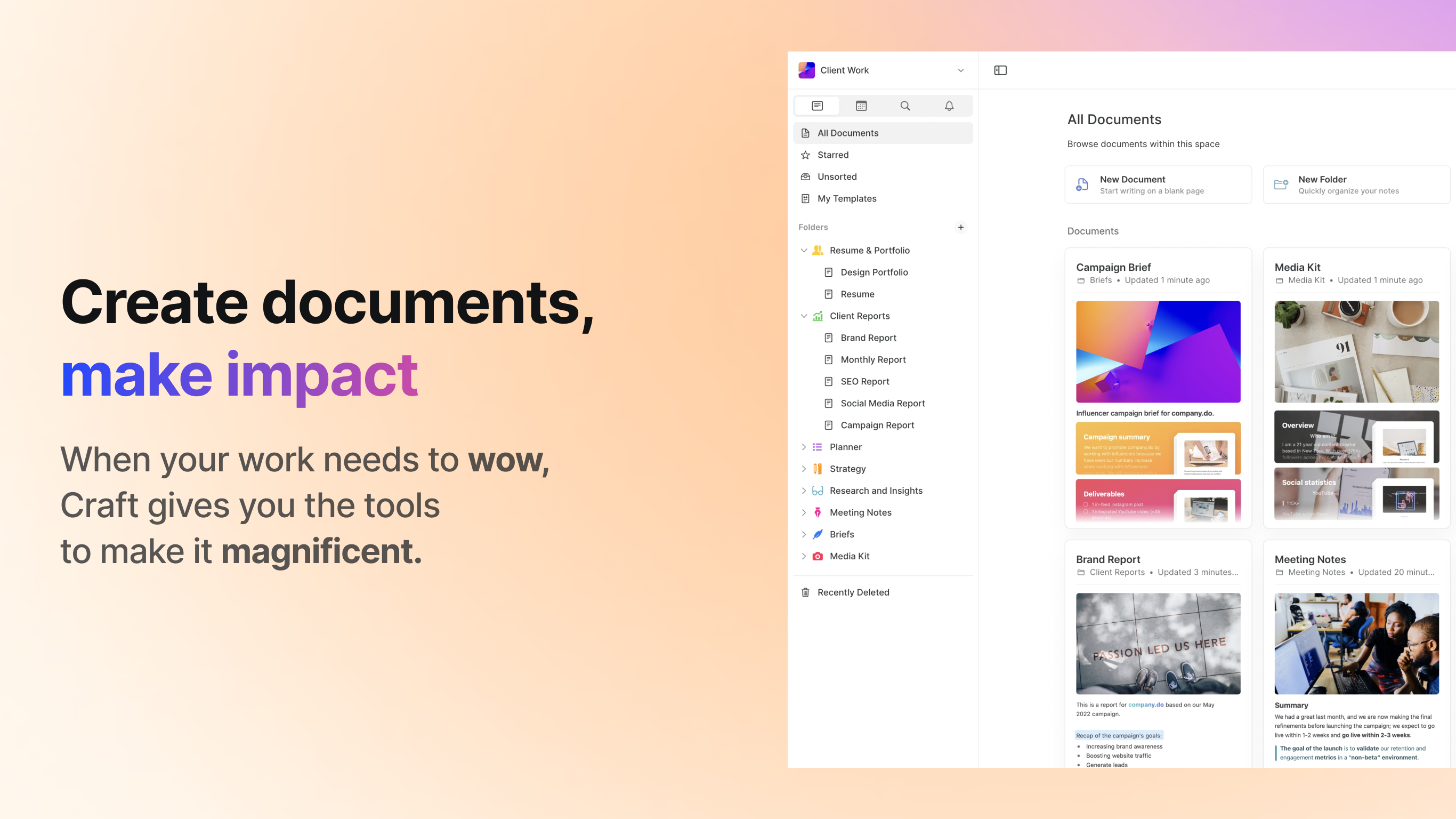 Craft on Setapp | Create and structure documents
