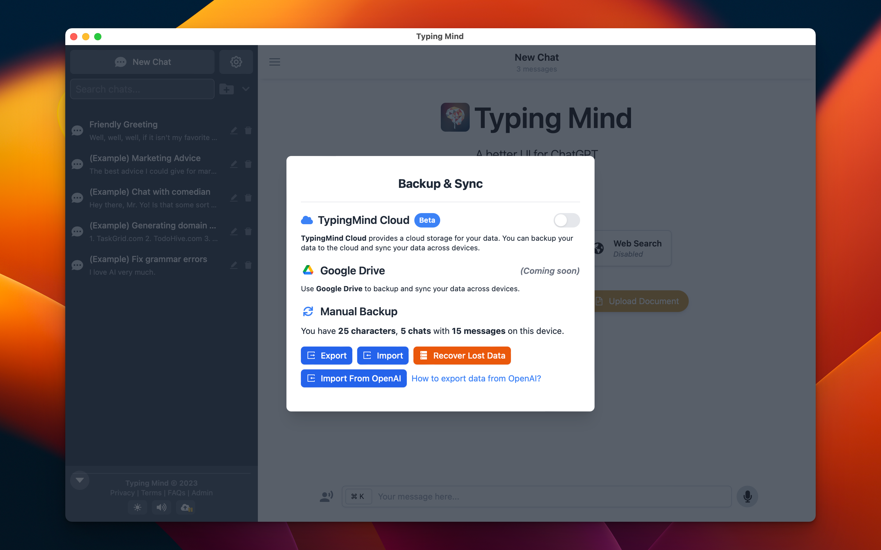 TypingMind on Setapp | Use new UI to chat with AI