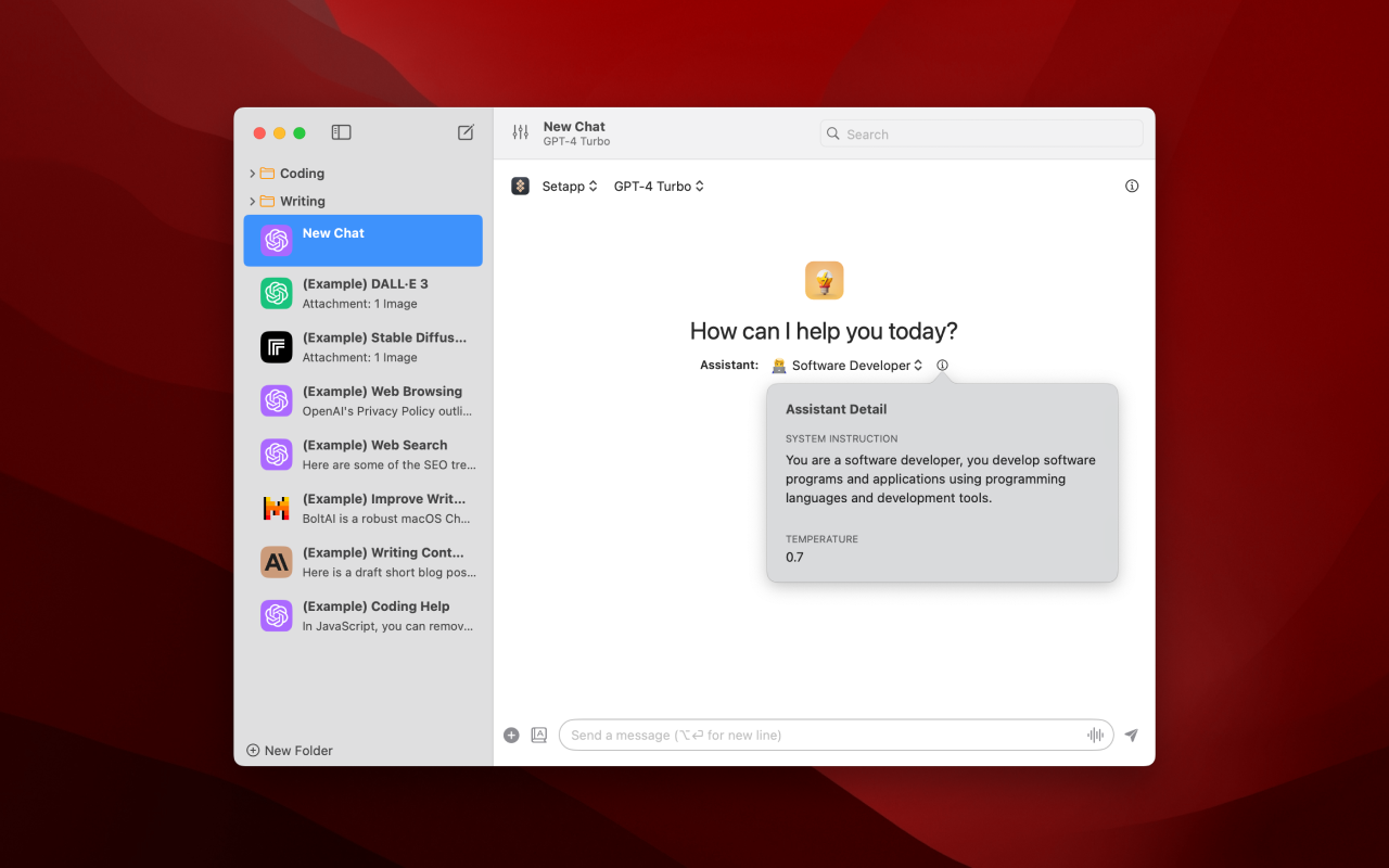BoltAI on Setapp | Write, code, learn with AI