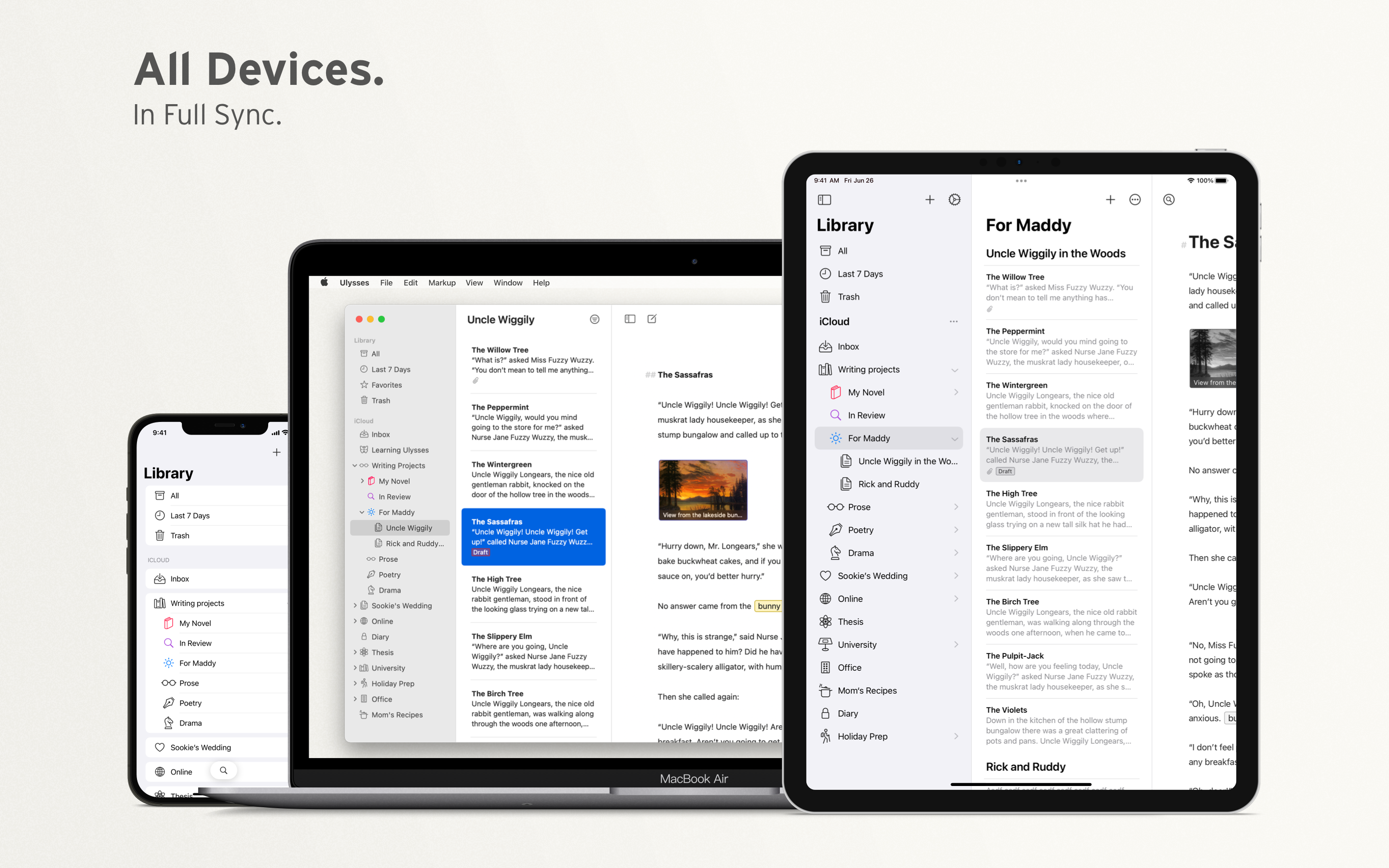 Ulysses en Setapp | Escribe y publica con una sola app