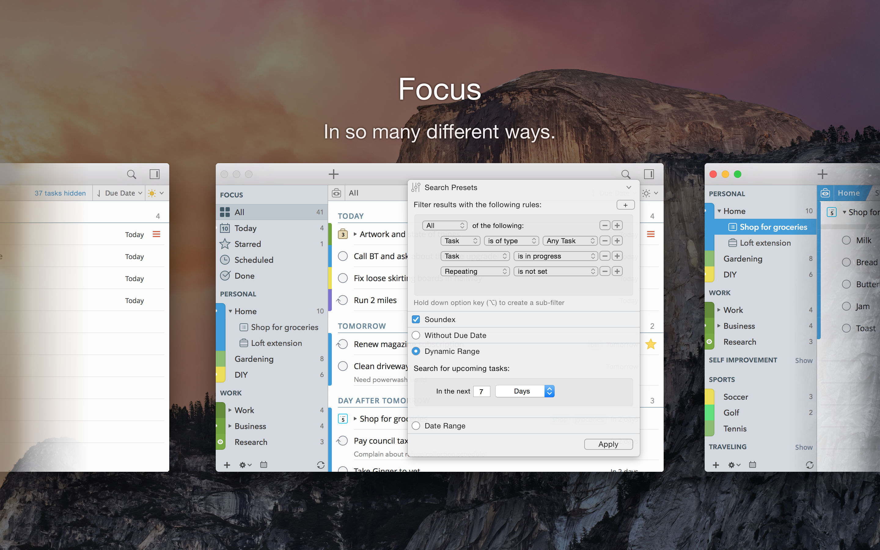 2Do on Setapp | The most flexible task manager
