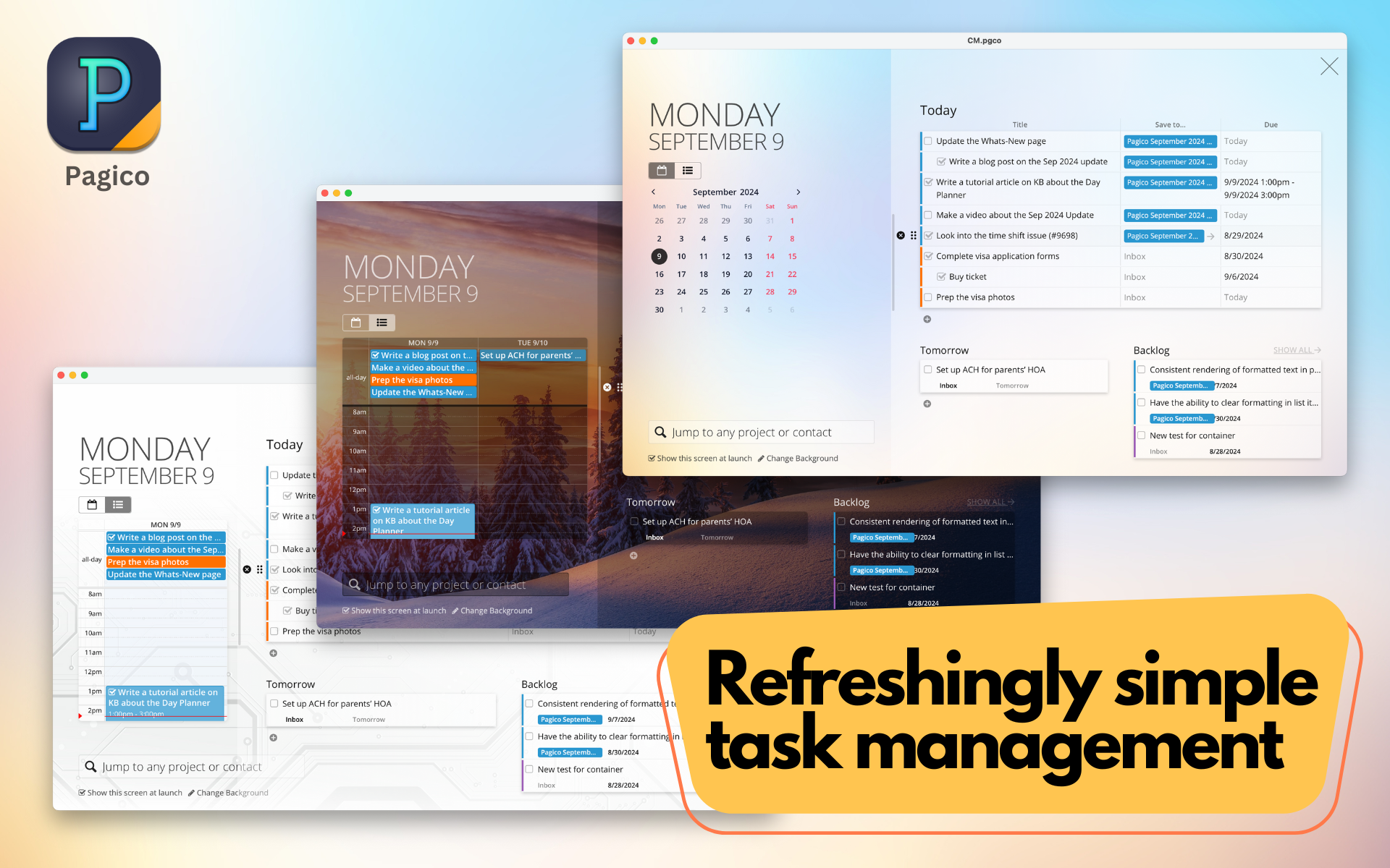 Pagico on Setapp | All-in-one task organizer for projects, files & contacts