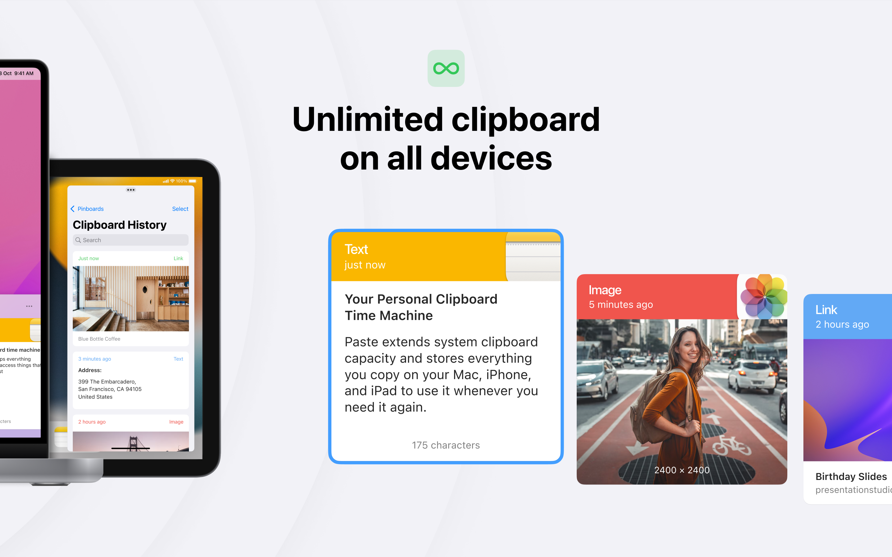 Paste on Setapp | Robust cloud clipboard manager and time-reliever