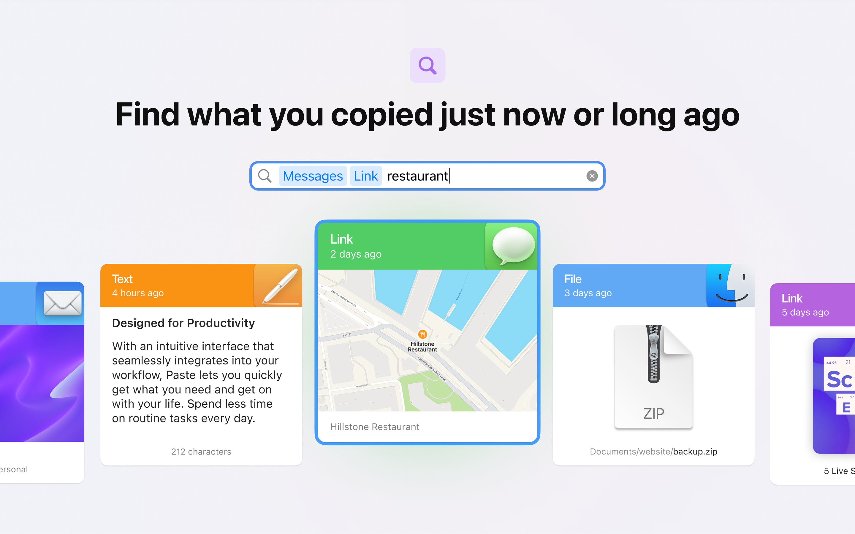 Paste on Setapp | Robust cloud clipboard manager and time-reliever